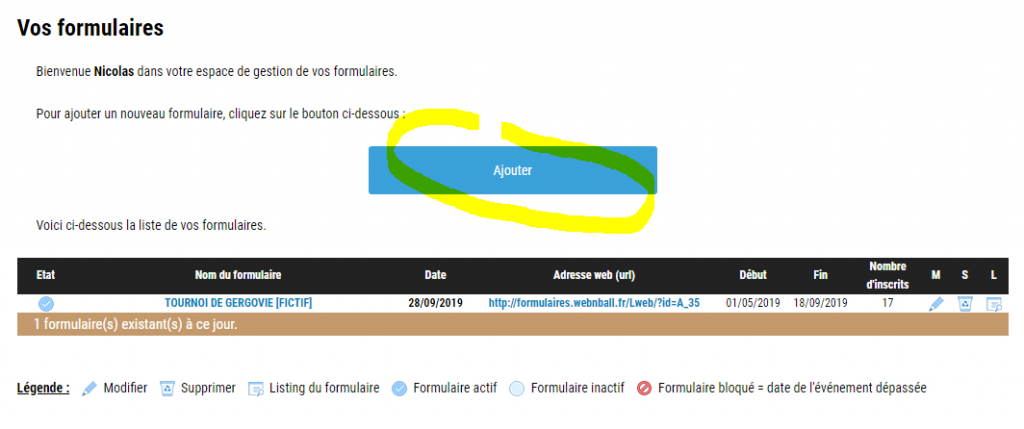Créer un formulaire - Formulaires Rapides